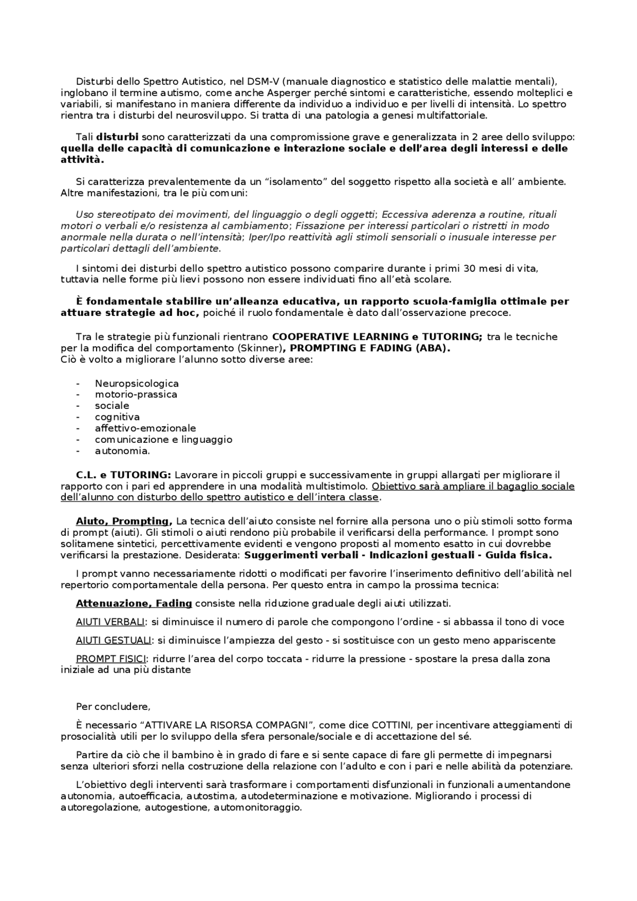 Tfa Traccia Svolta Caratteristiche E Didattica Sui Disturbi Dello