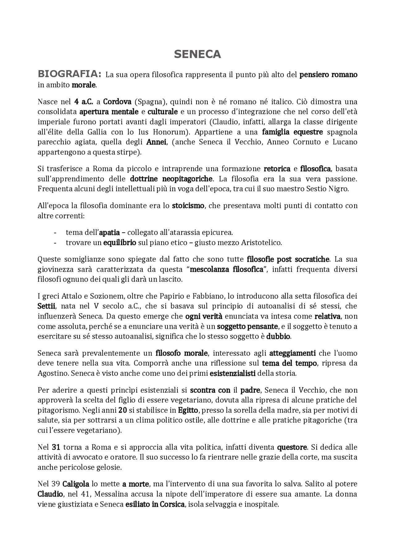 Riassunto della vita e delle opere di Seneca, analizzate e tradotte ...