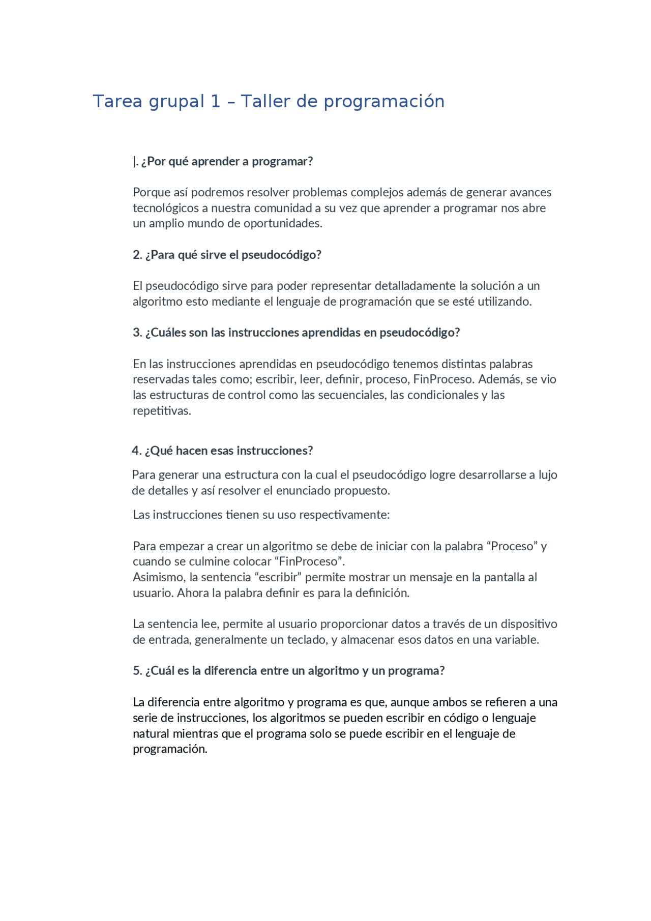 Semana 01 preguntas de la clase | Ejercicios de Programación Java - Docsity