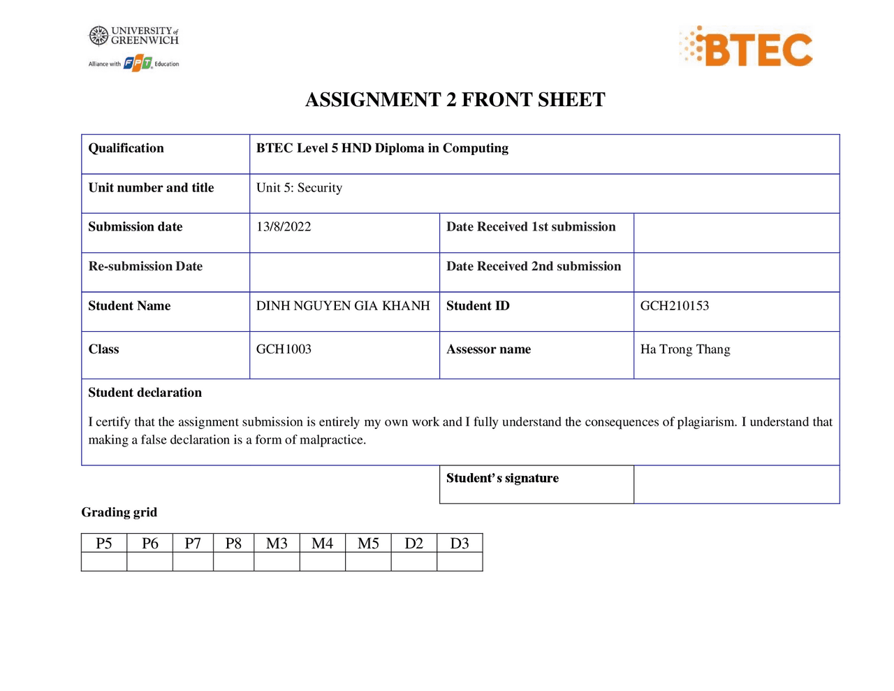 Asm2 1623 Security Giakhanh Assignments Network Security Docsity