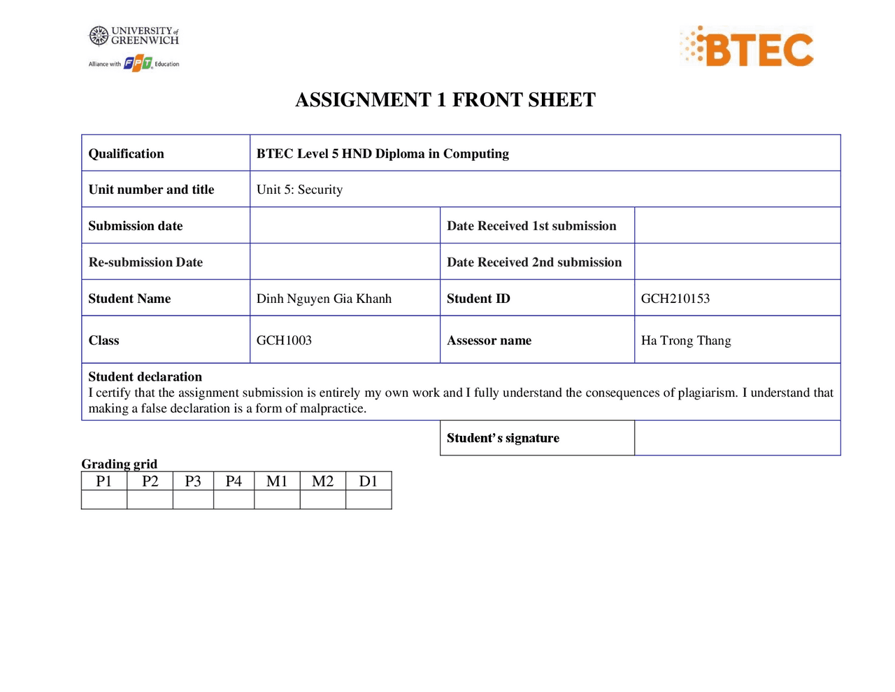 Asm1 1623 Security Giakhanh Assignments Network Security Docsity