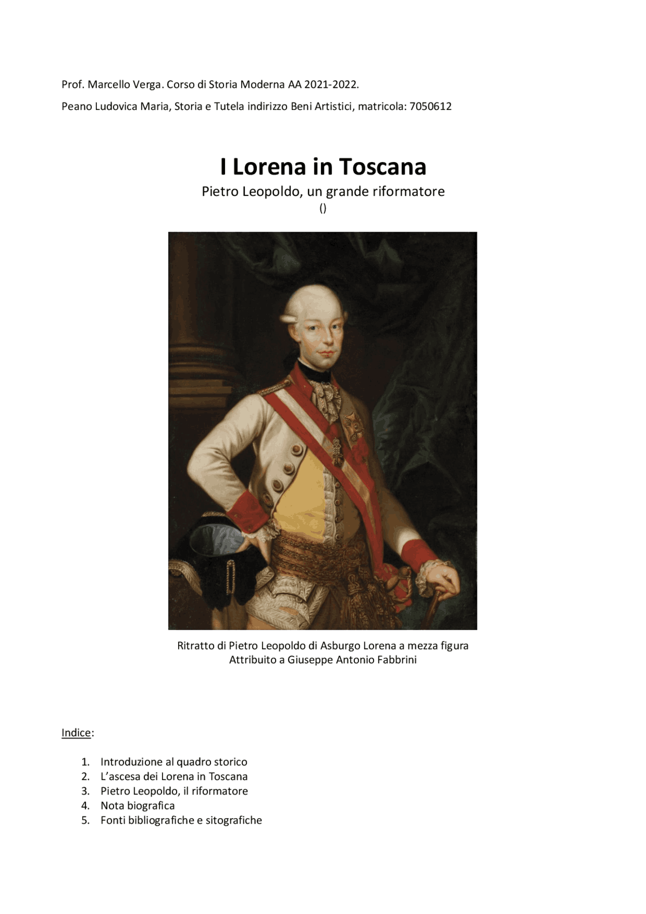 I Lorena In Toscana Tesine Universitarie Di Storia Moderna Docsity