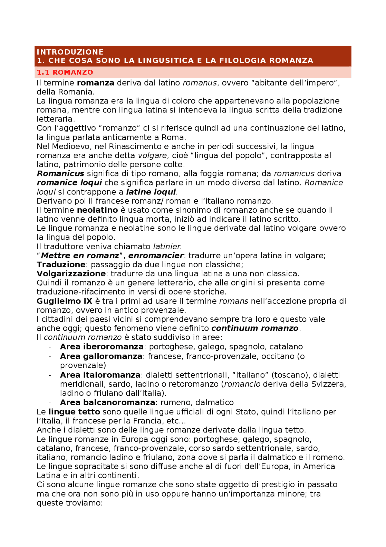 Manuale Di Linguistica E Filologia Romanza Appunti Di Filologia Docsity
