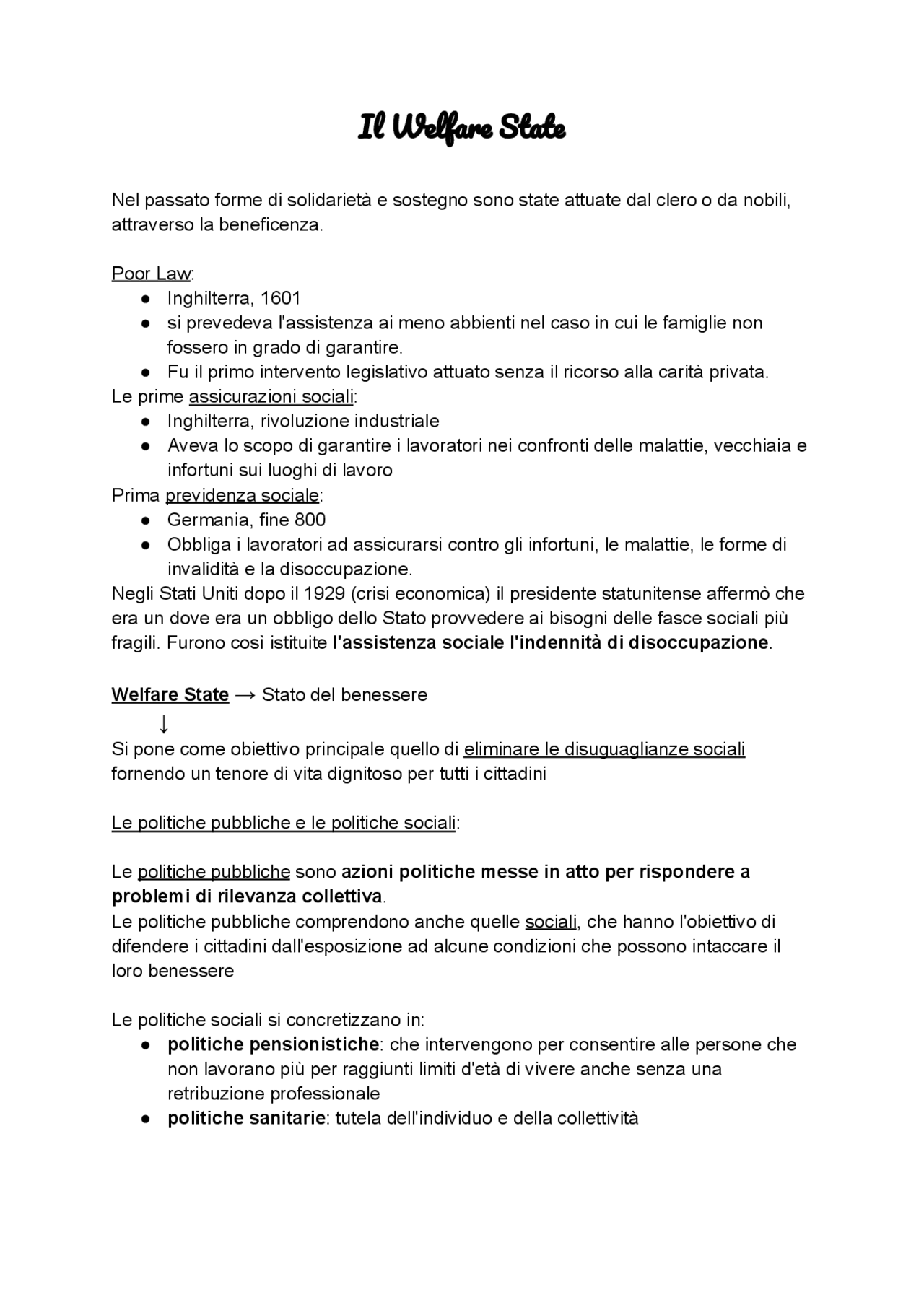 Welfare State: la sua storia | Sintesi del corso di Scienze umane e ... Welfare State: la sua storia | Sintesi del corso di Scienze umane e ...