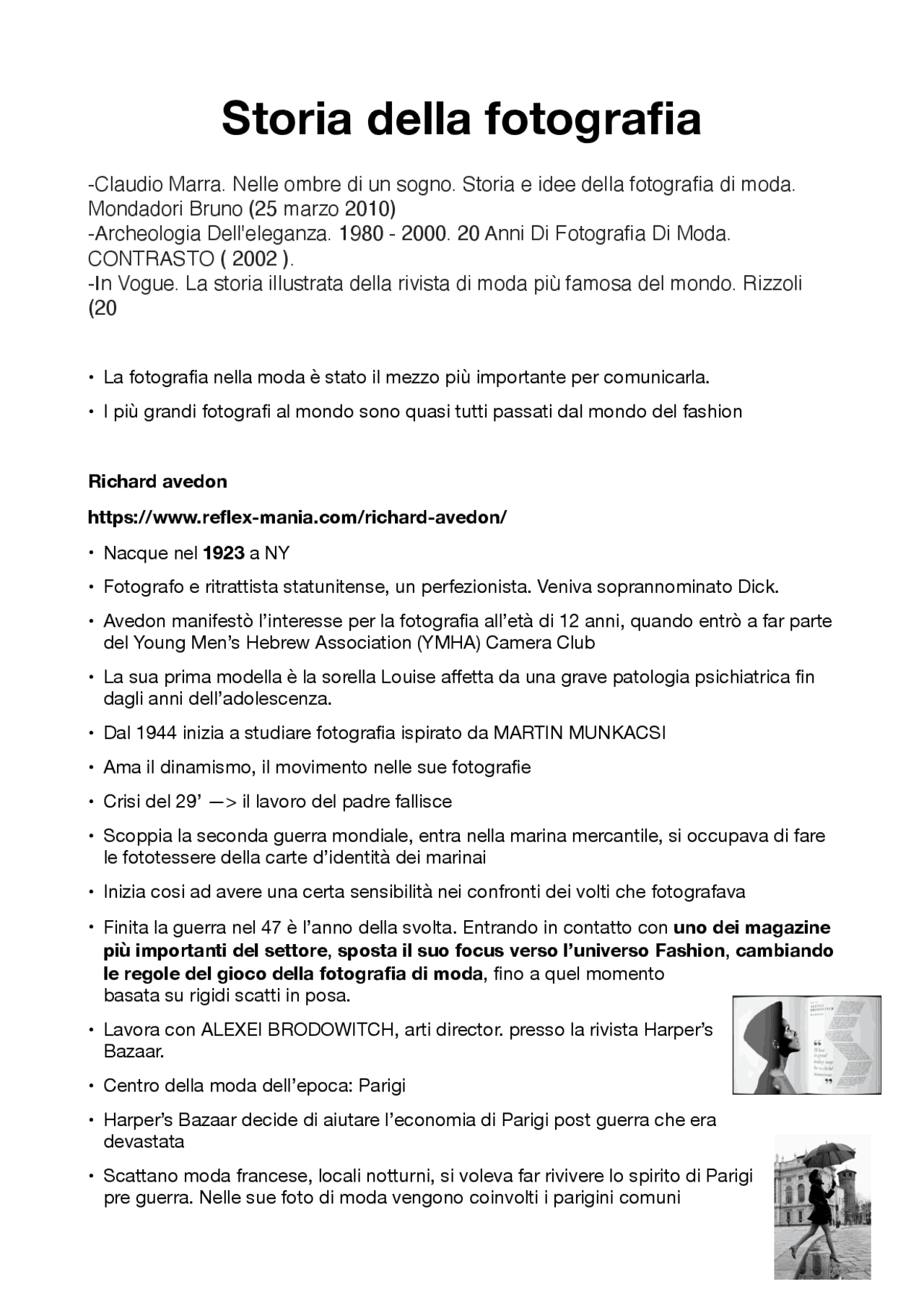 Appunti Storia Della fotografia | Dispense di fotografia - Docsity