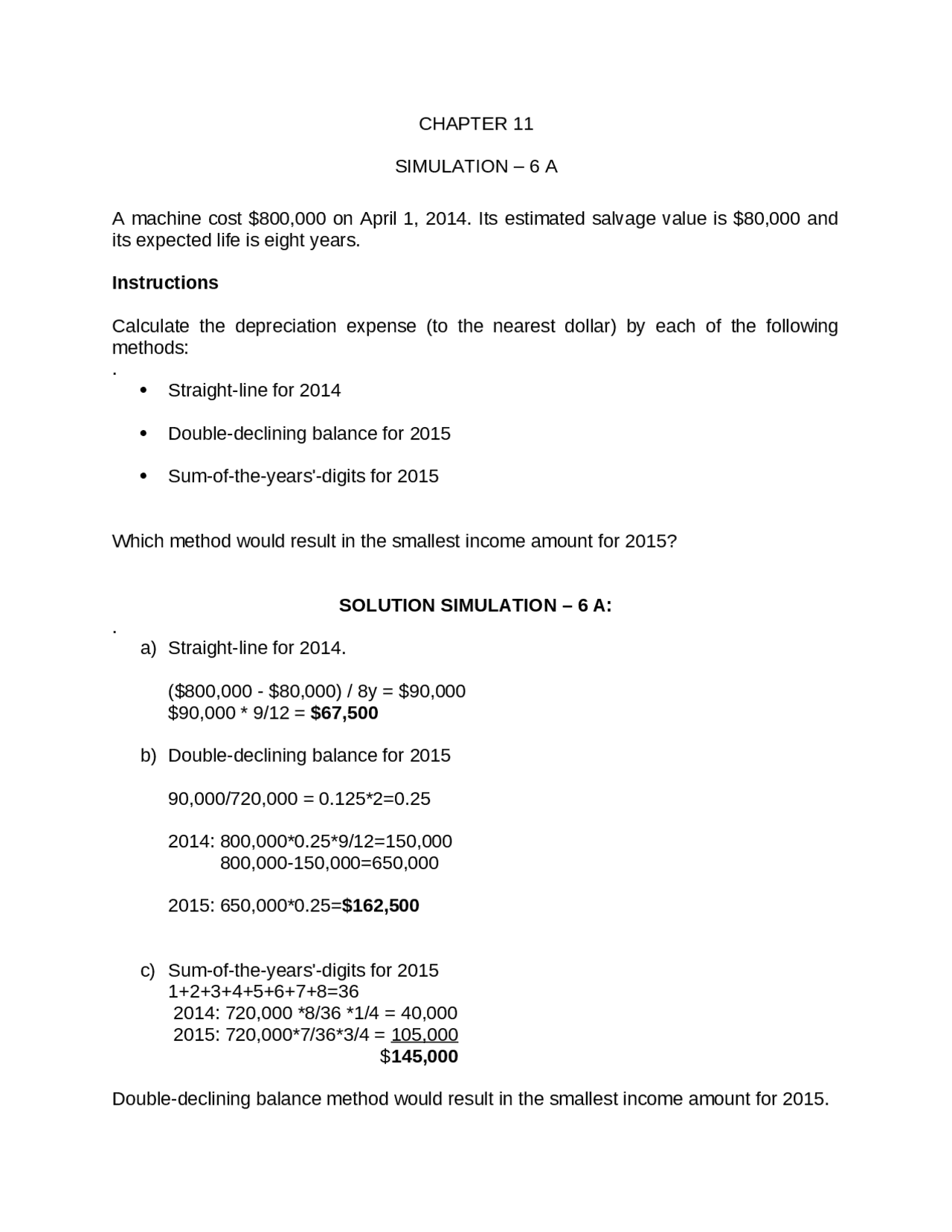 Chapter 11 Simulation 6 A Quizzes Cost Accounting Docsity