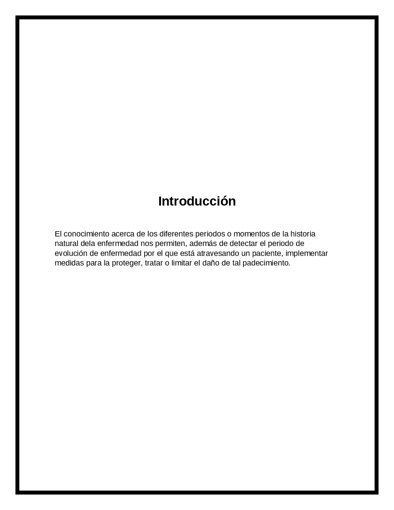 Historia natural de la enfermedad | Summaries of Public Health | Docsity