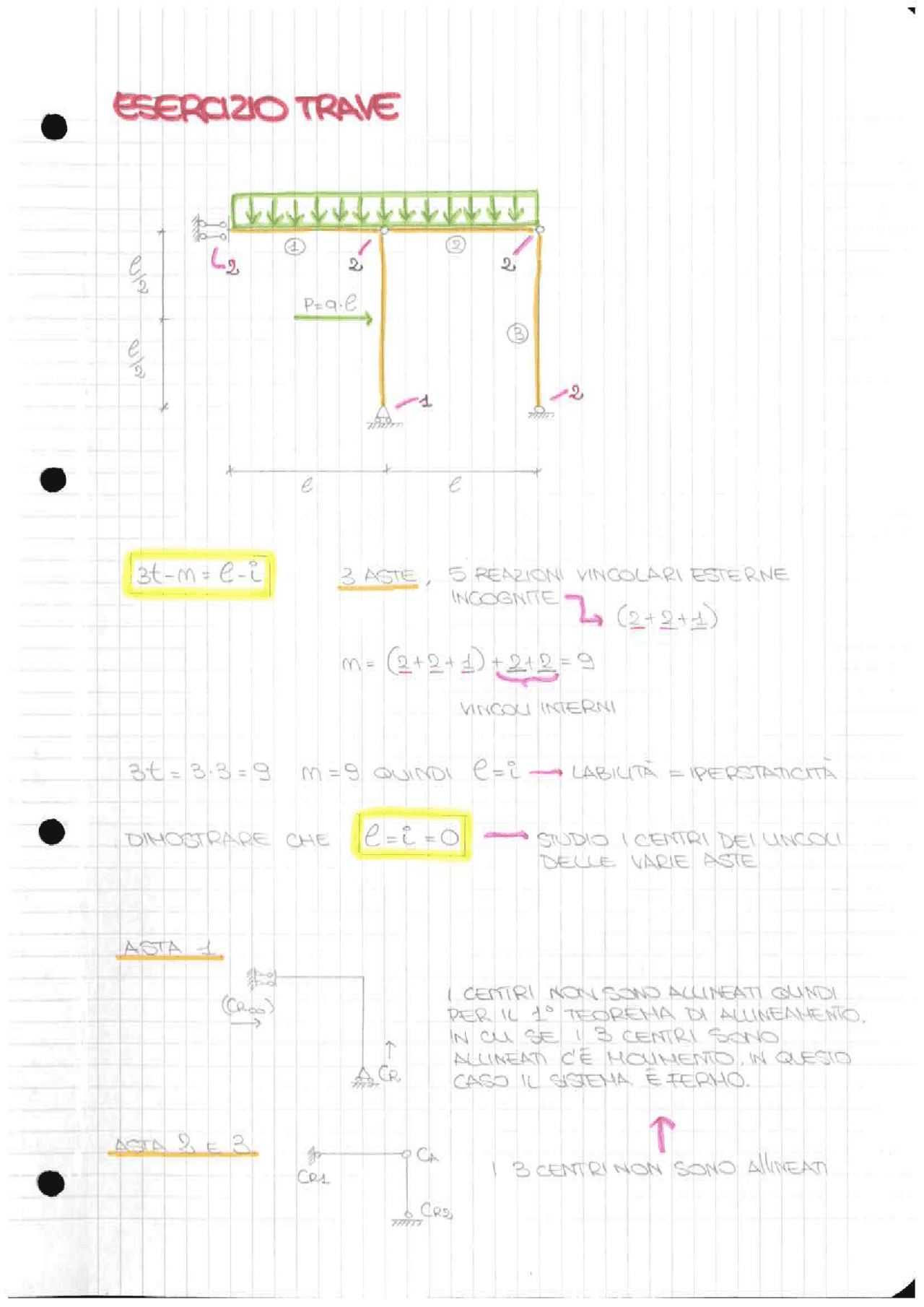Esercizi Statica Per Esame Scritto Prove Desame Di Statica Docsity