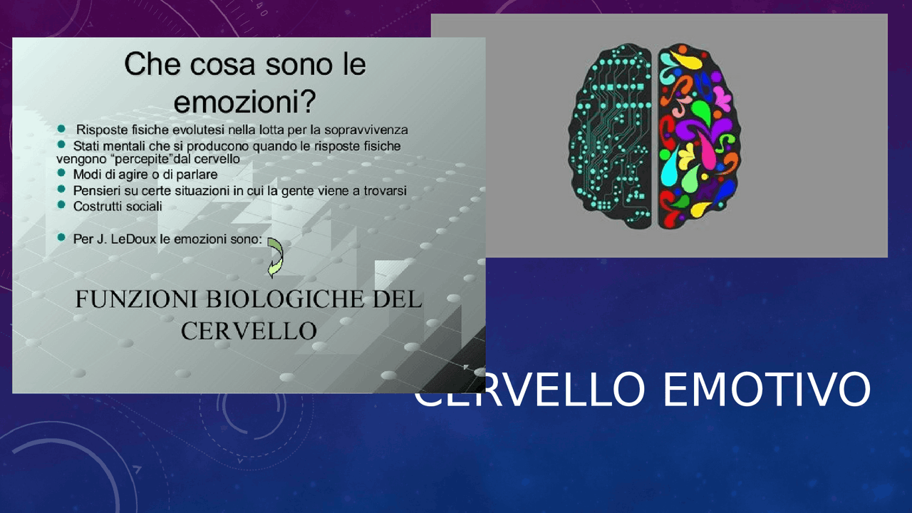 Cervello emotivo: connessione tra neurologia e psicologia | Slide di ...
