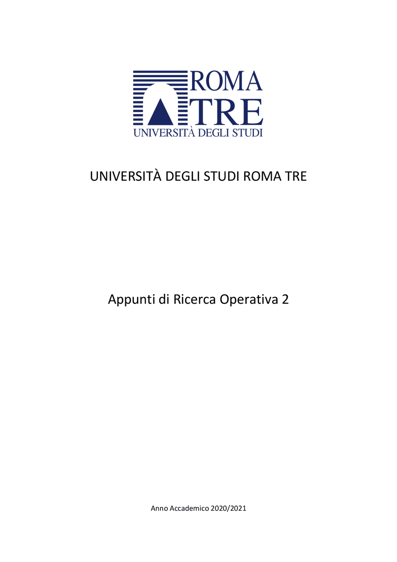 Appunti Ricerca Operativa 2 Appunti Di Ricerca Operativa Docsity