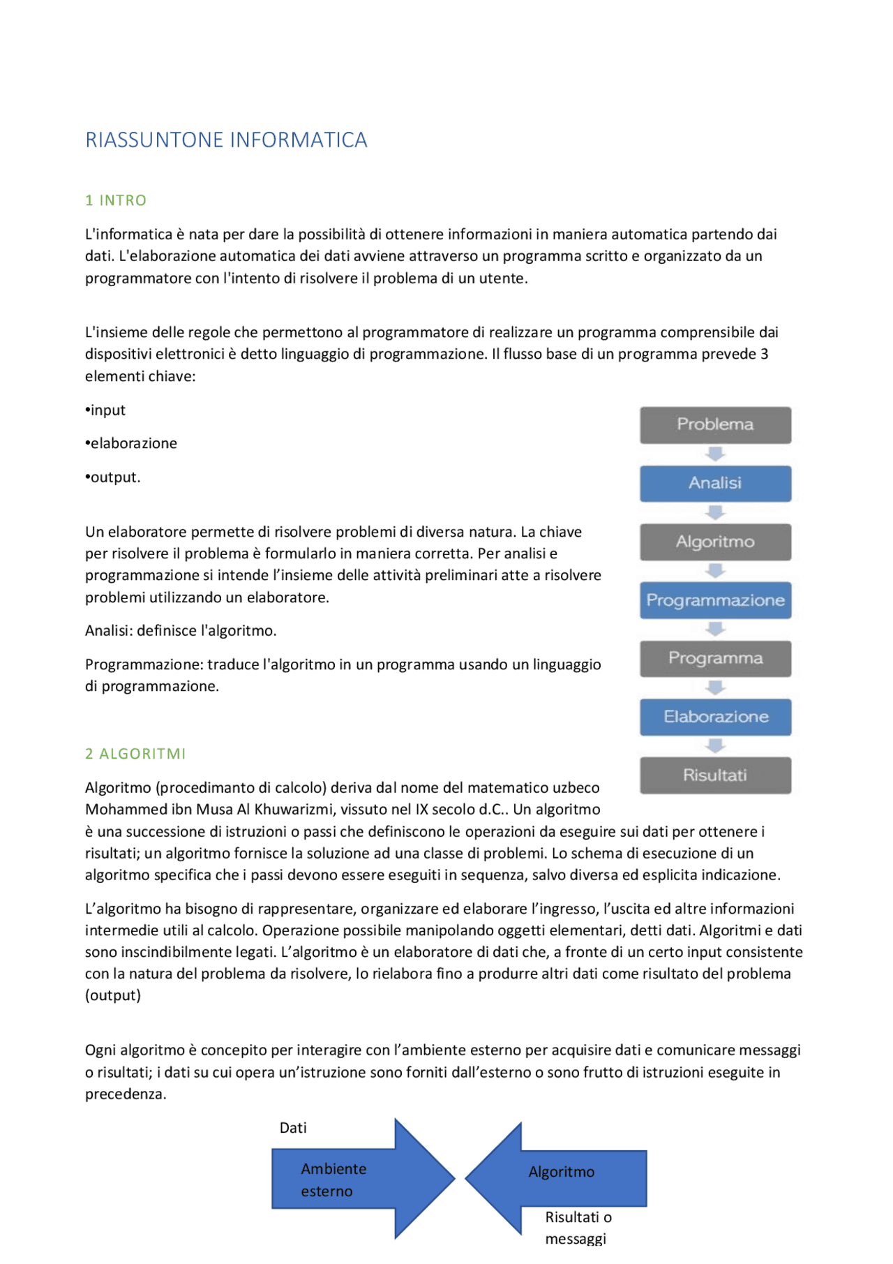Storia dell'informatica riassunto | Appunti di Fondamenti di informatica | Docsity