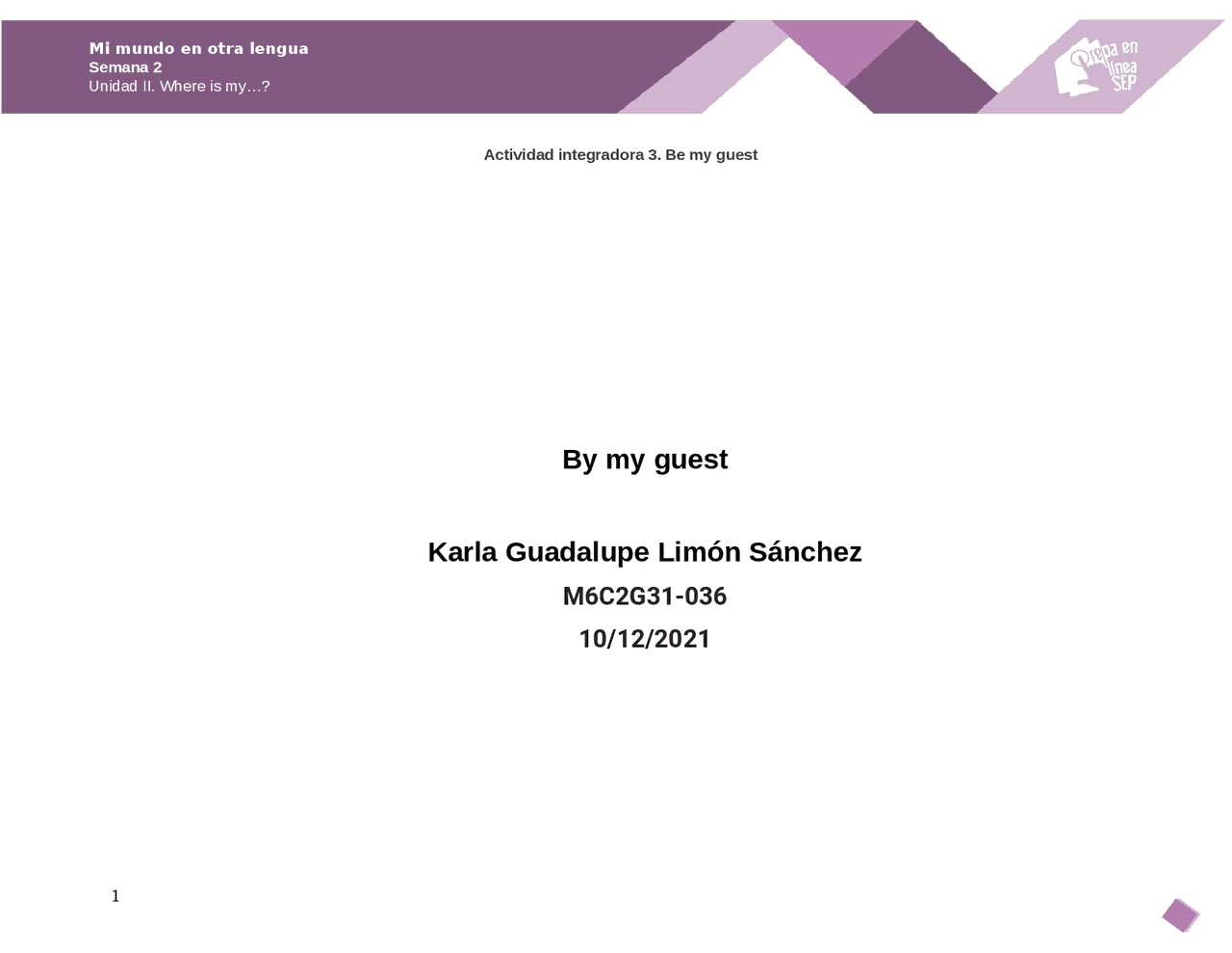 By My Guest M06s2ai3 Ejercicios De Inglés Docsity