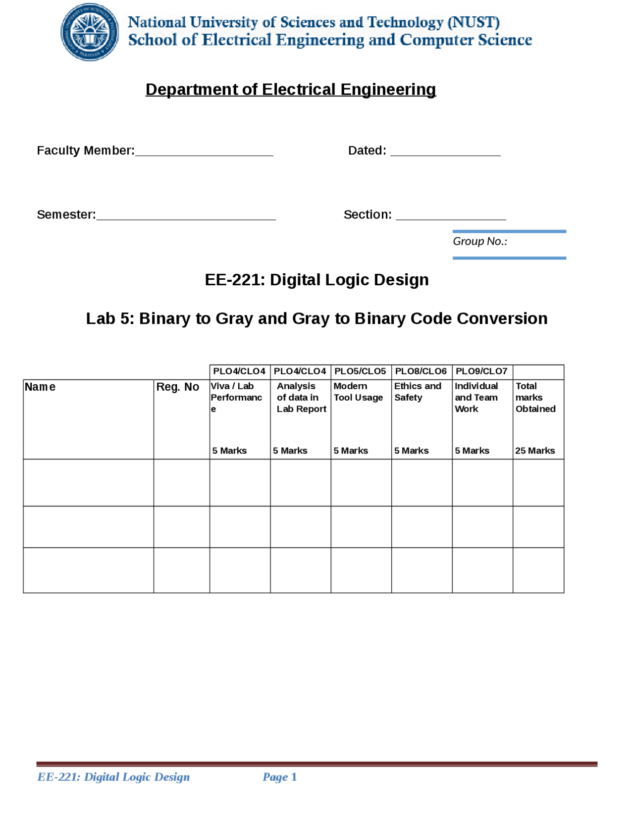 Lab5 Code Conversion Binary To Gray And Gray To Binary Exams Business