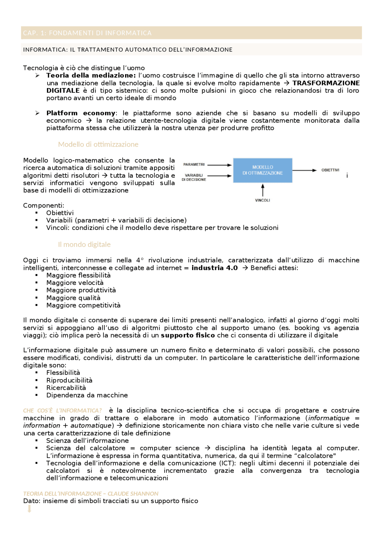Riassunti Informatica Umanistica Mlazzari Appunti Di Fondamenti Di