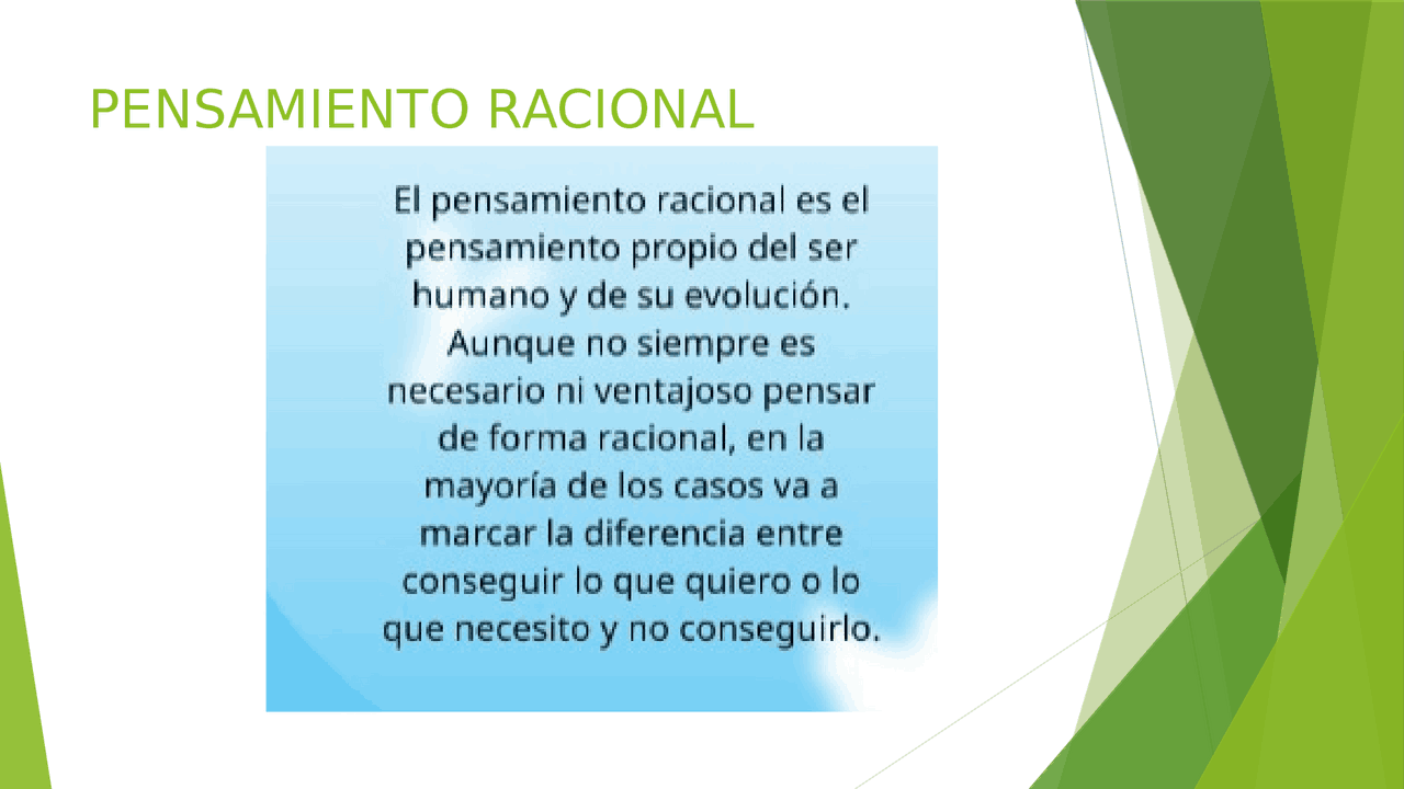 Conocimiento racional | Diapositivas de Lengua y Literatura | Docsity