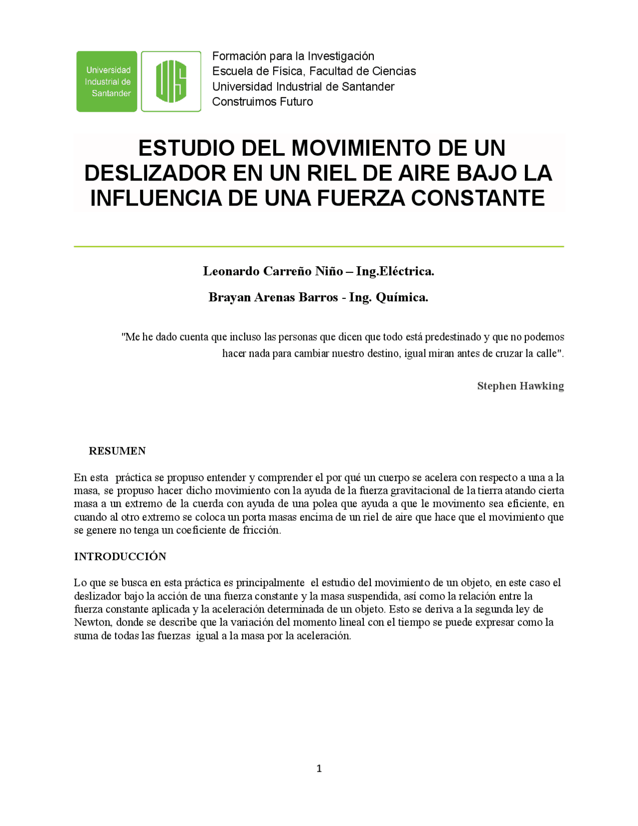 Laboratorio 4 Fisica 1 Resúmenes De Física Docsity