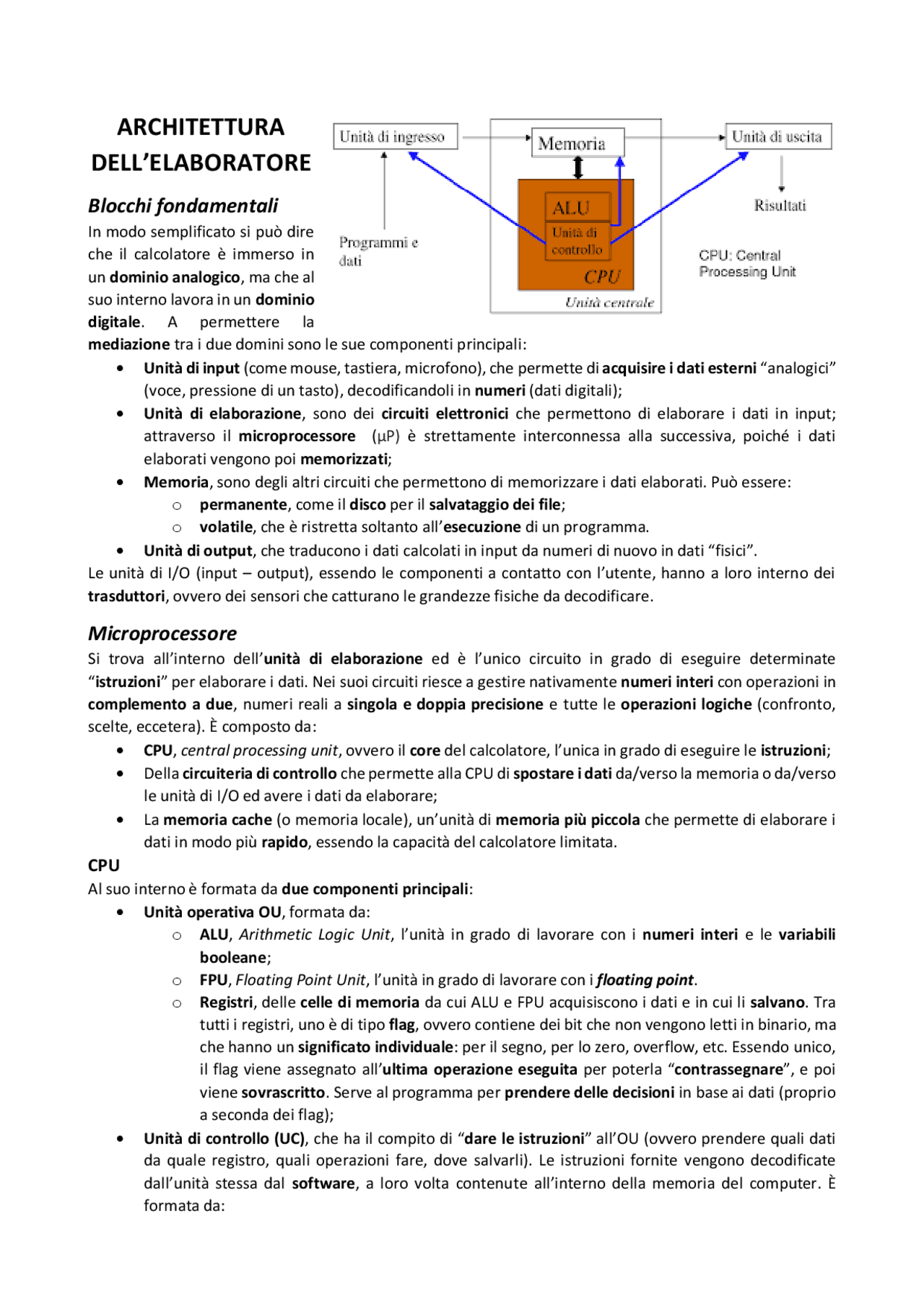 Appunti Di Informatica Dispense Di Elementi Di Informatica Docsity