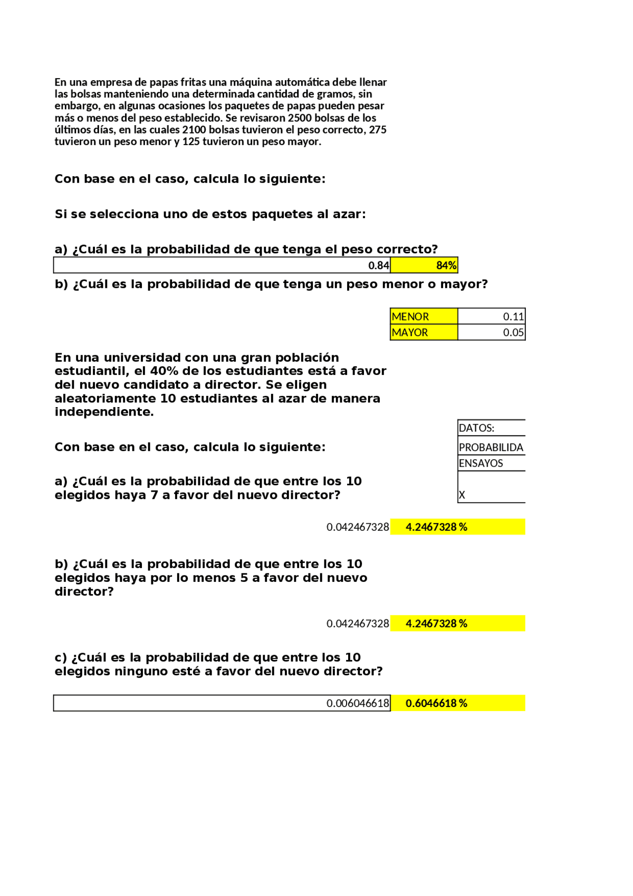 Actividad integradora 1. Fenómenos estadísticos. | Ejercicios de ...