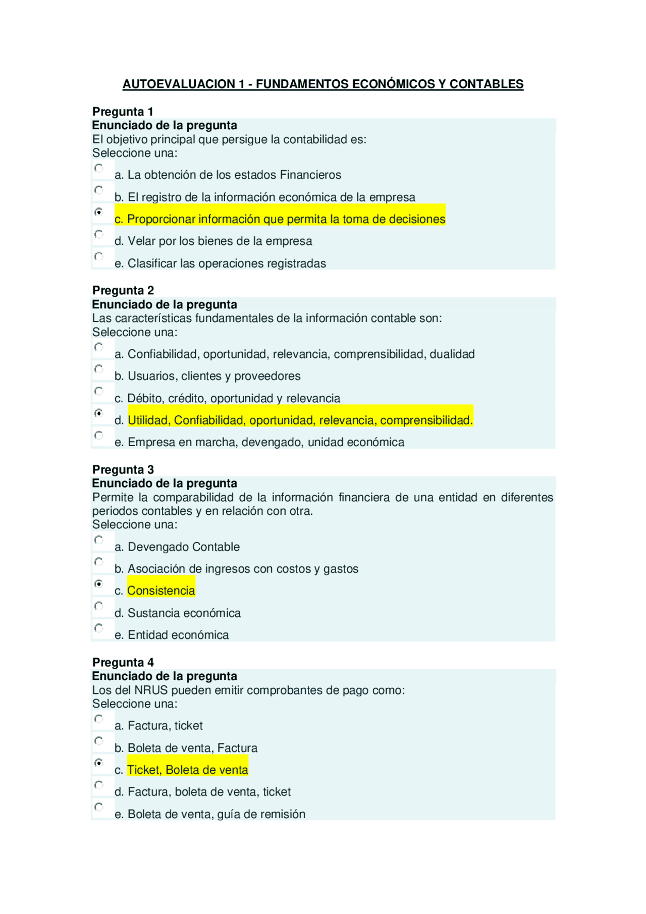 Evaluacion I Fundamentos Econpomicos Y Contables De La Universidad