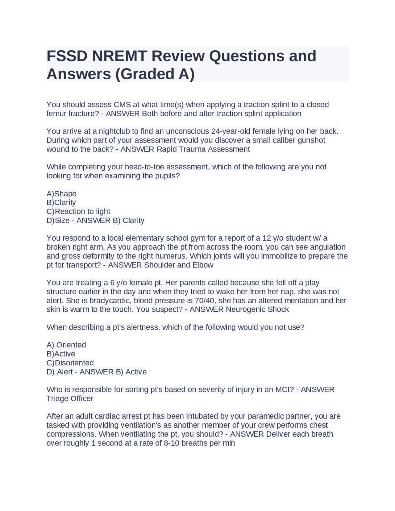 Rapid Trauma Assessment: Identifying Key Signs and Responses | Study ...