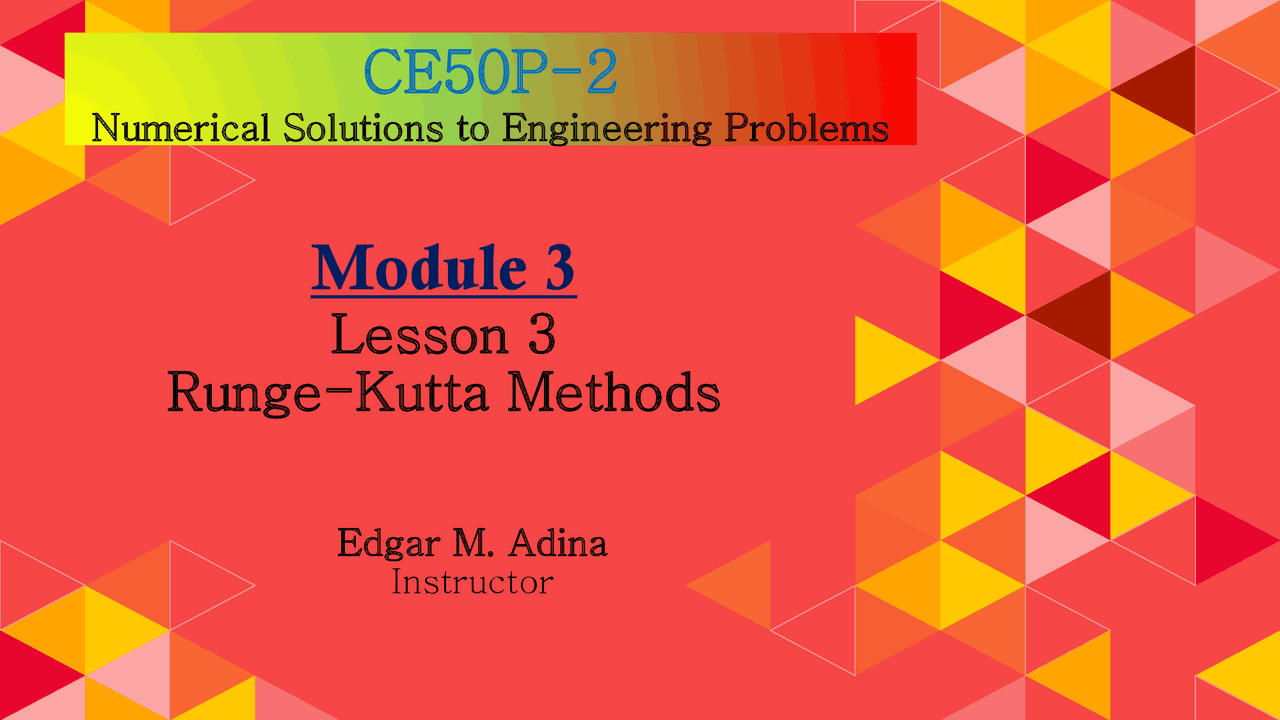 Runge Kutta Methods Engineering Mathematics Lecture Notes Engineering Mathematics Docsity