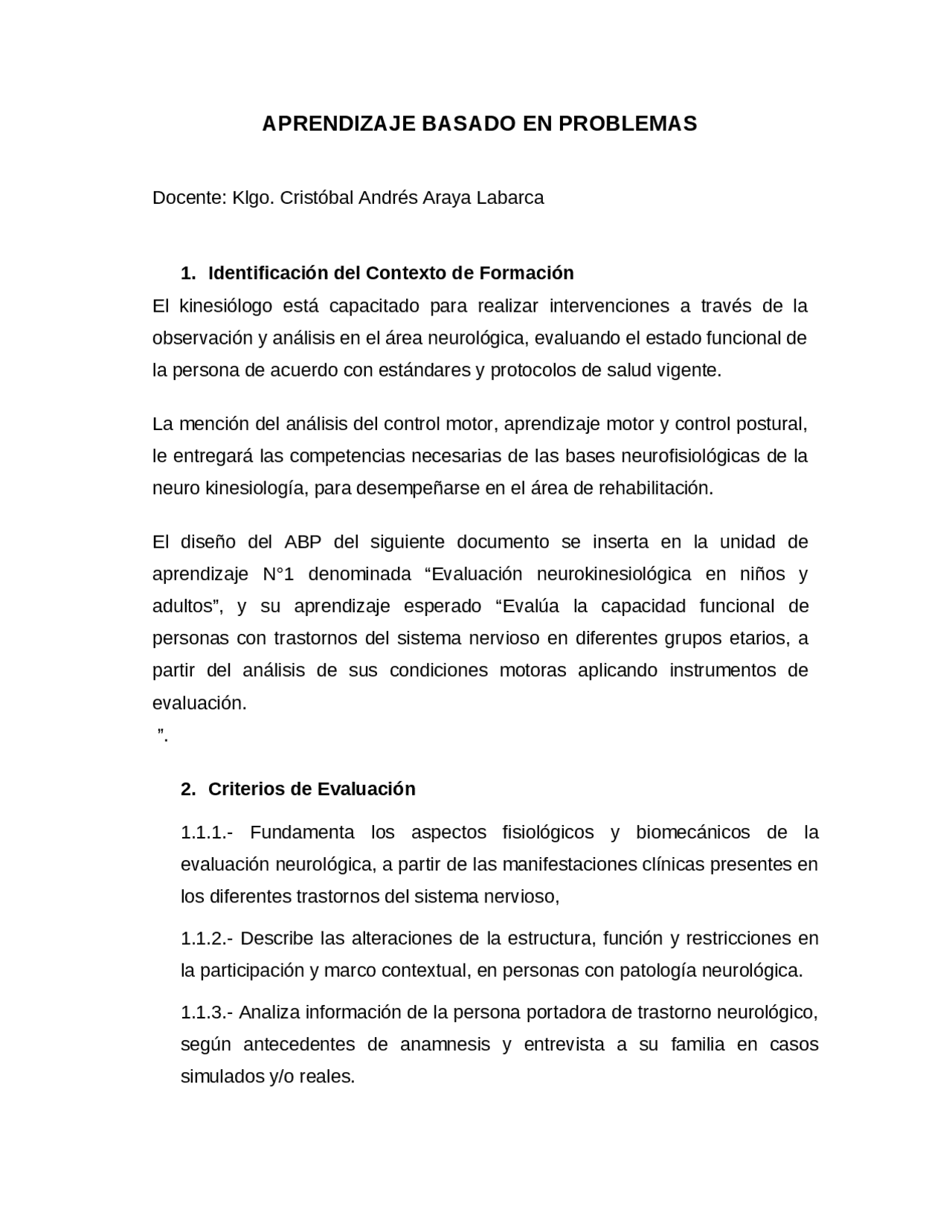 Aprendizaje Basado En Problemas Apuntes De Neurología Docsity