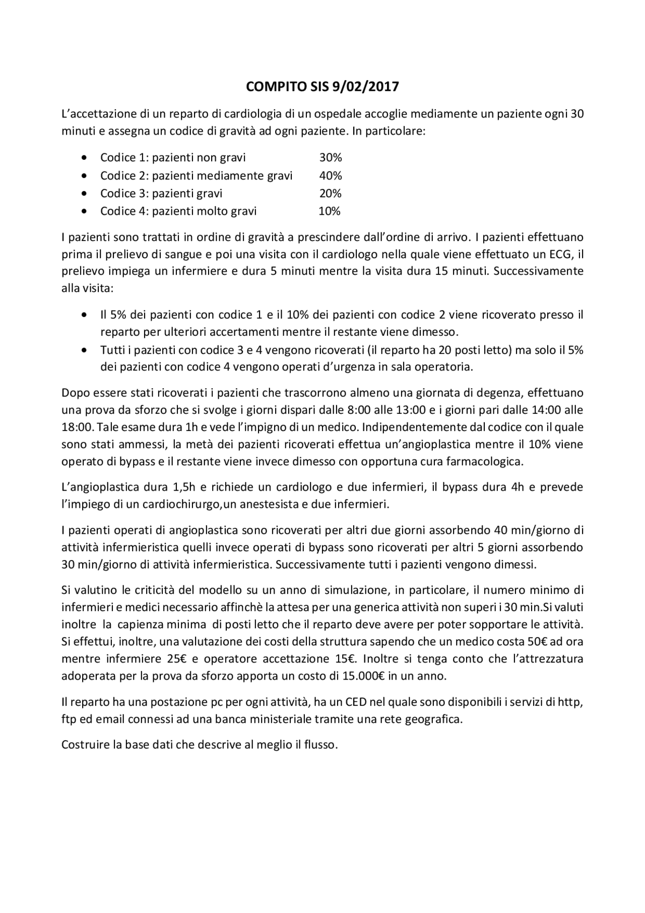 Prova Desame Sistemi Informativi Sanitari Prove Desame Di Sistemi