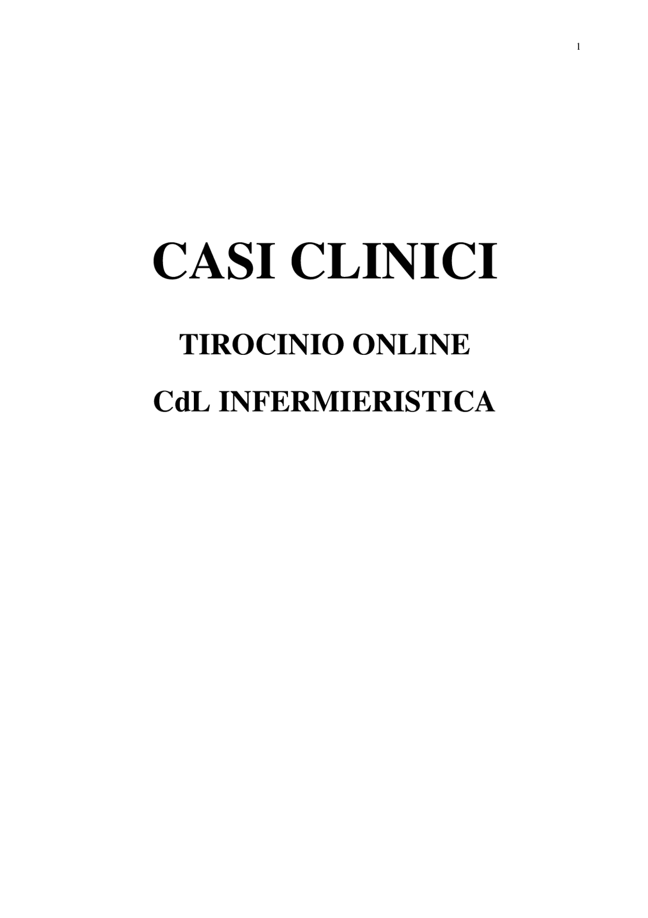 Casi clinici per esercitazione esame metodologia infermieristica ...