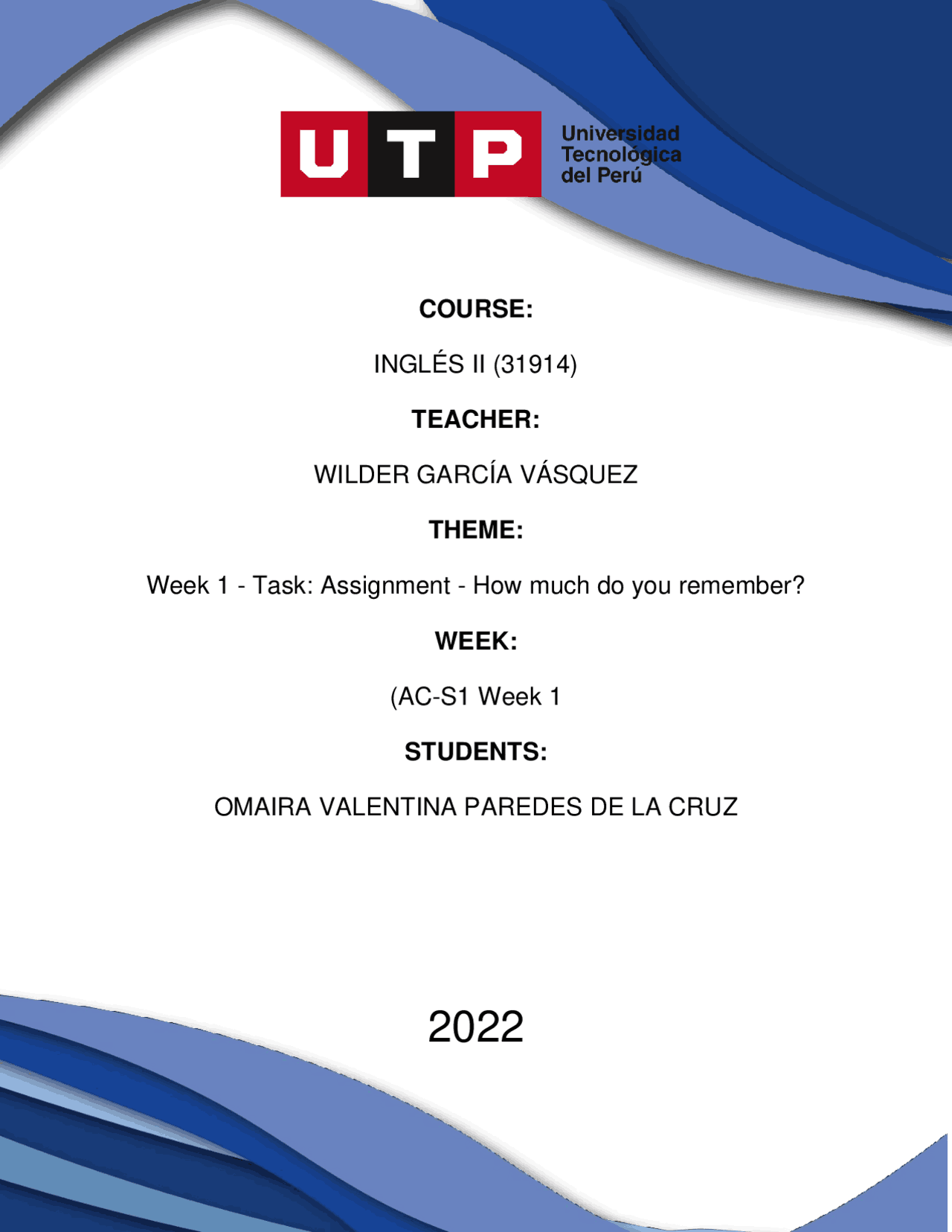 INGLES II PRACTICA UTP | Esquemas y mapas conceptuales de Idioma Inglés ...