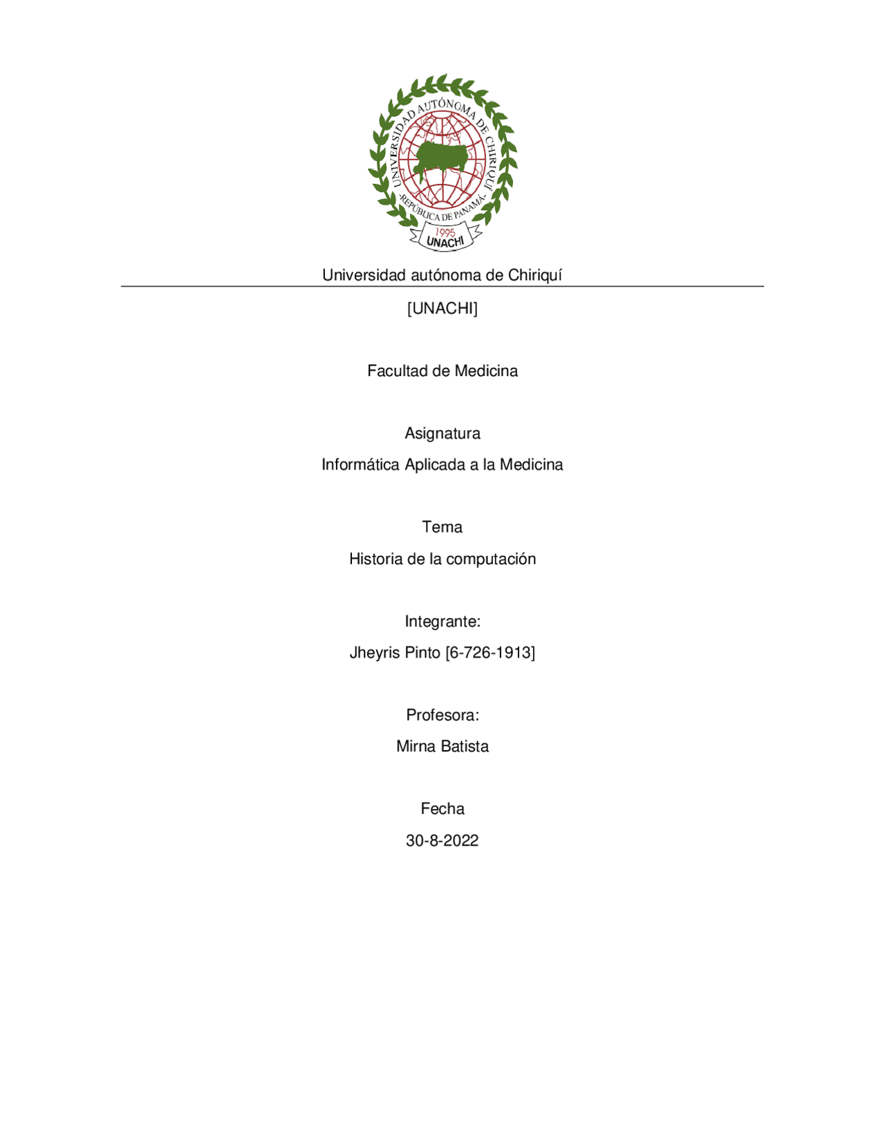 Historia De La Computación Exámenes De Informática Docsity