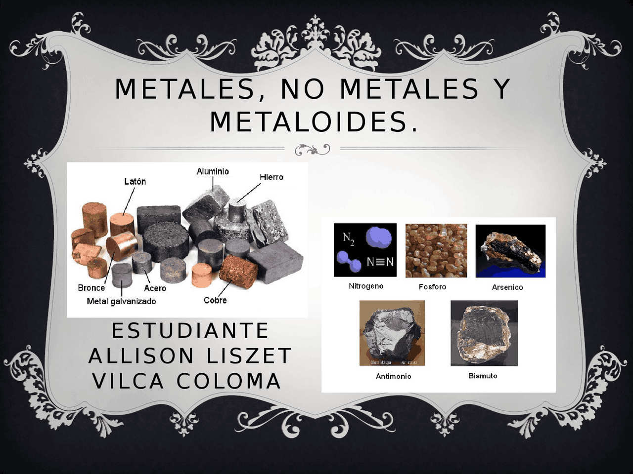 Sustancias químicas, metaloides aplicados a la química. | Diapositivas ...