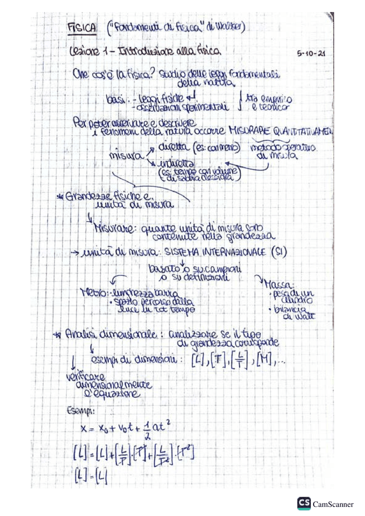Appunti Di Fisica Esame Di Fisica Del Primo Anno Appunti Di Fisica