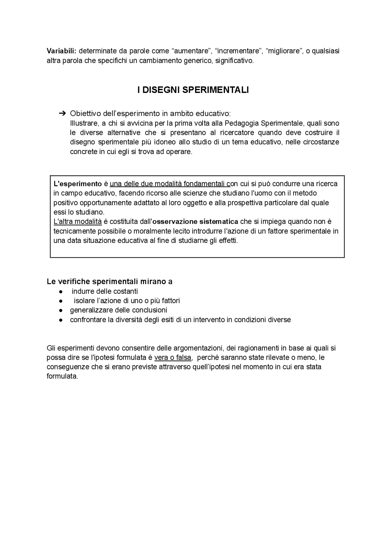 Appunti Completi E Dettagliati Di Pedagogia Sperimentale Longo E
