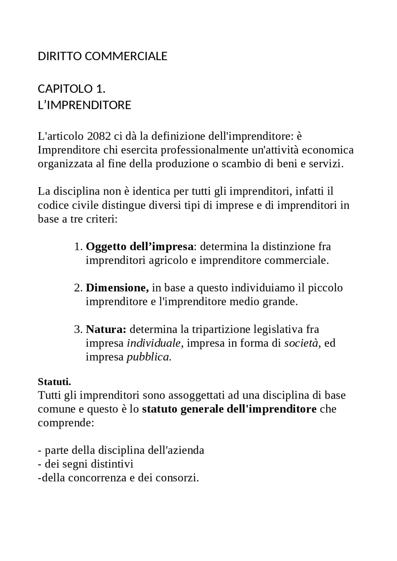 Diritto Commerciale Esame Domande e Risposte Orale | Sbobinature di Diritto Commerciale | Docsity