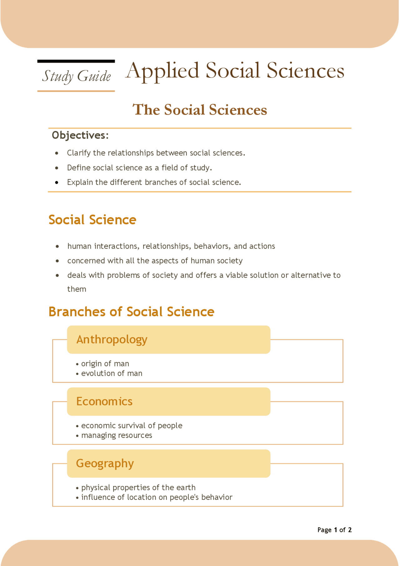 Applied Social Sciences - study guide | Study notes Social Sciences ...