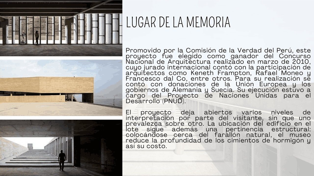 LUM LUGAR DE LA MEMORIA | Monografías, Ensayos de Urbanismo | Docsity