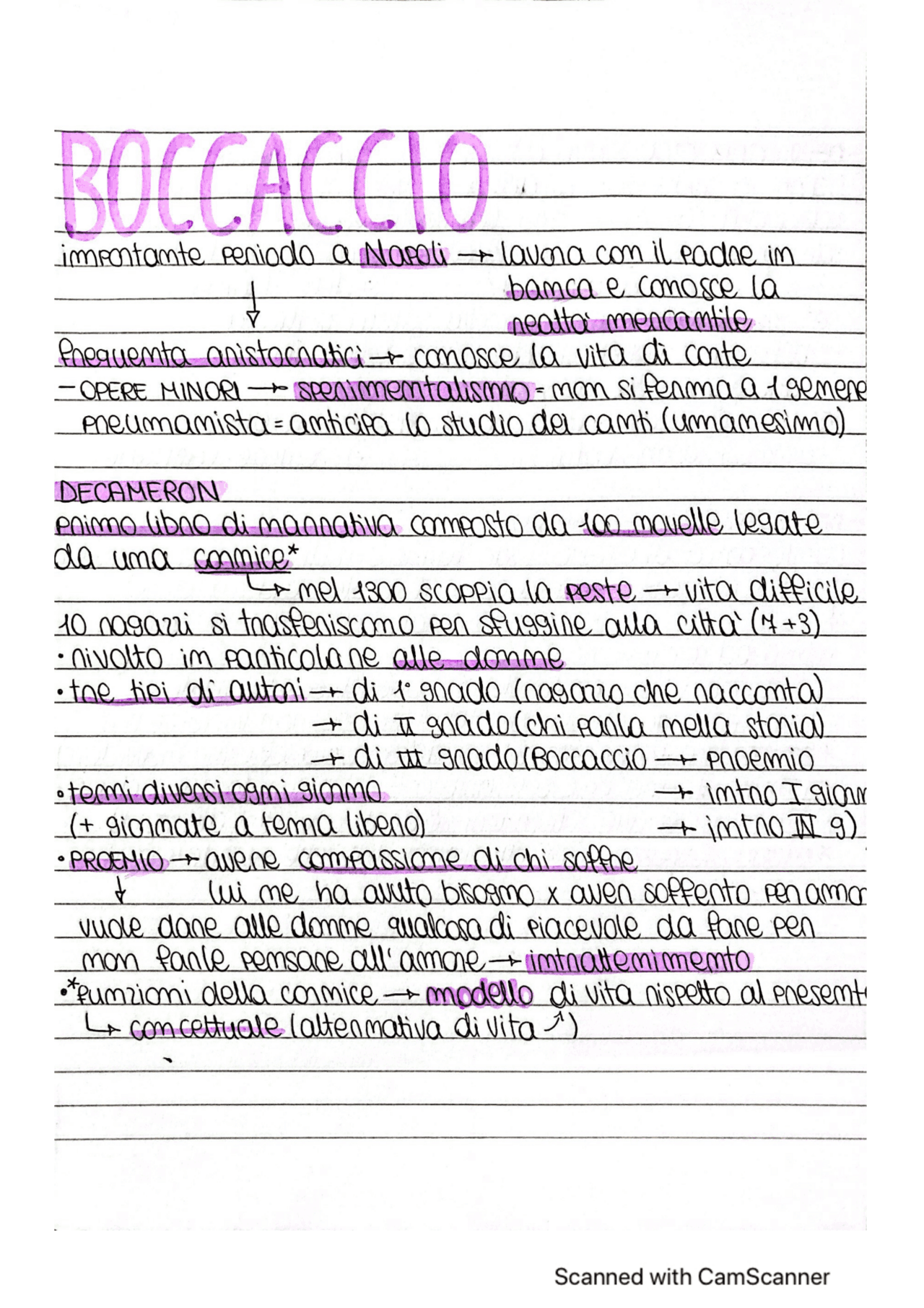 Boccaccio e Petrarca: autori, opere e temi più importanti | Schemi e ...