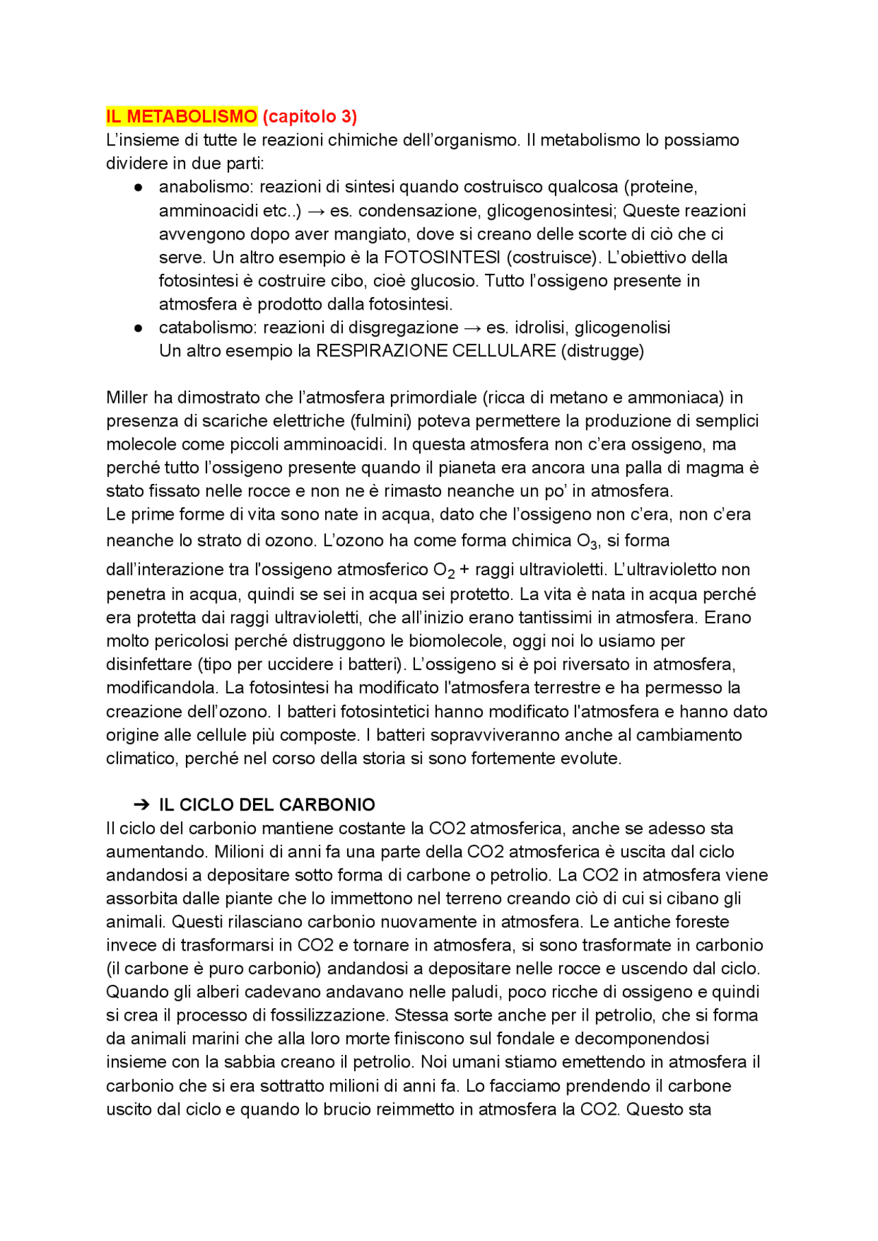 Appunti semplificati sulle biomolecole (scienze) | Appunti di Scienze della Terra | Docsity