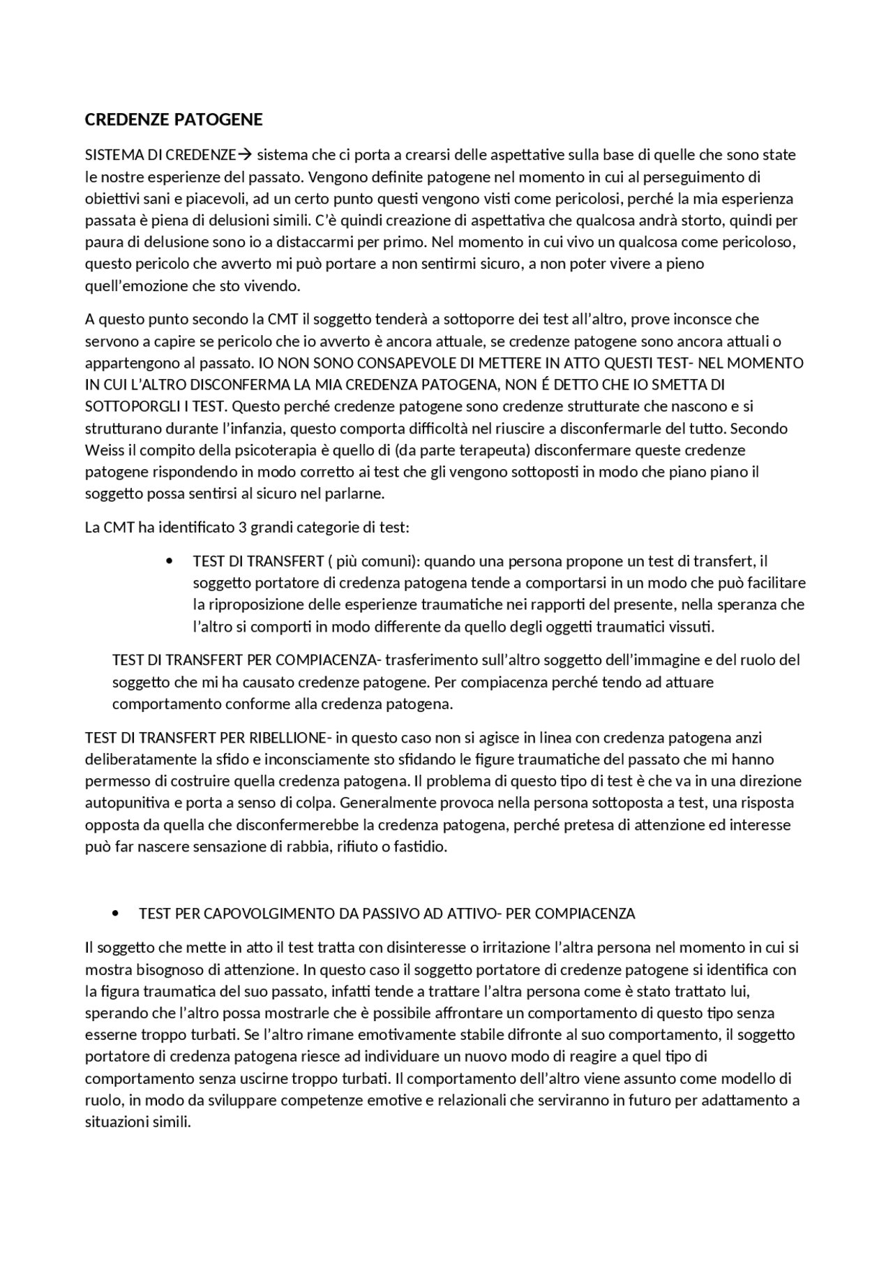 CMT-Control Mastery Theory | Schemi e mappe concettuali di Psicologia ...