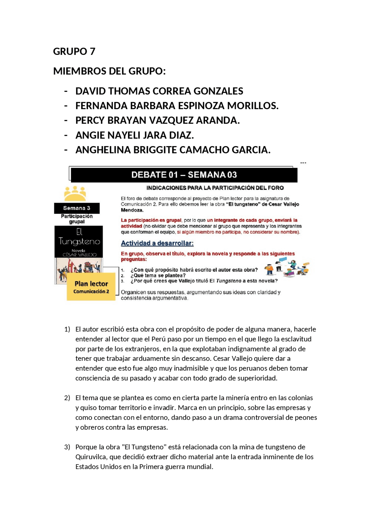 Debate 1 Semana3 Grupo7 Assignments Computer Science Docsity