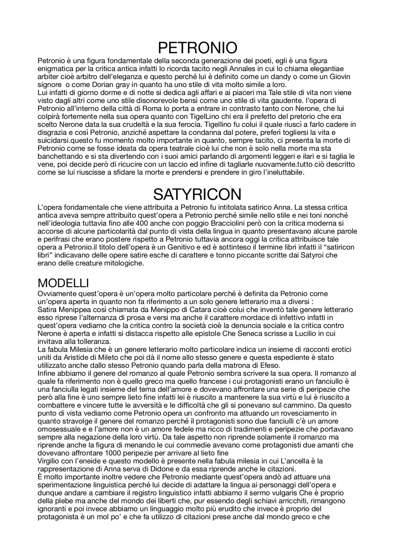 Petronio, biografia, momento storico e il Satyricon | Appunti di Latino ...