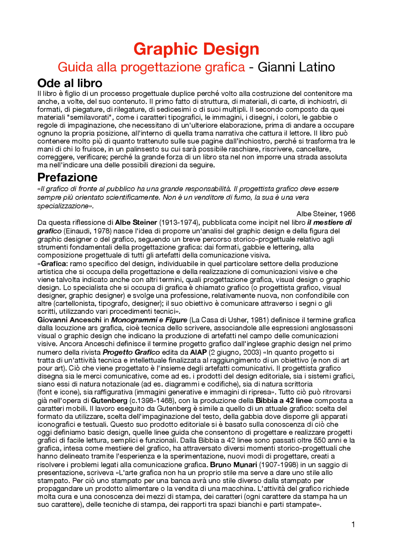 Riassunto libro "Graphic design - G. Latino" | Sintesi del corso di ...