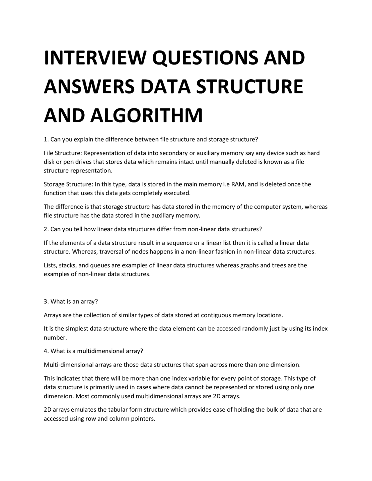 Data Structure And Algorithm Schemes And Mind Maps Data Structures