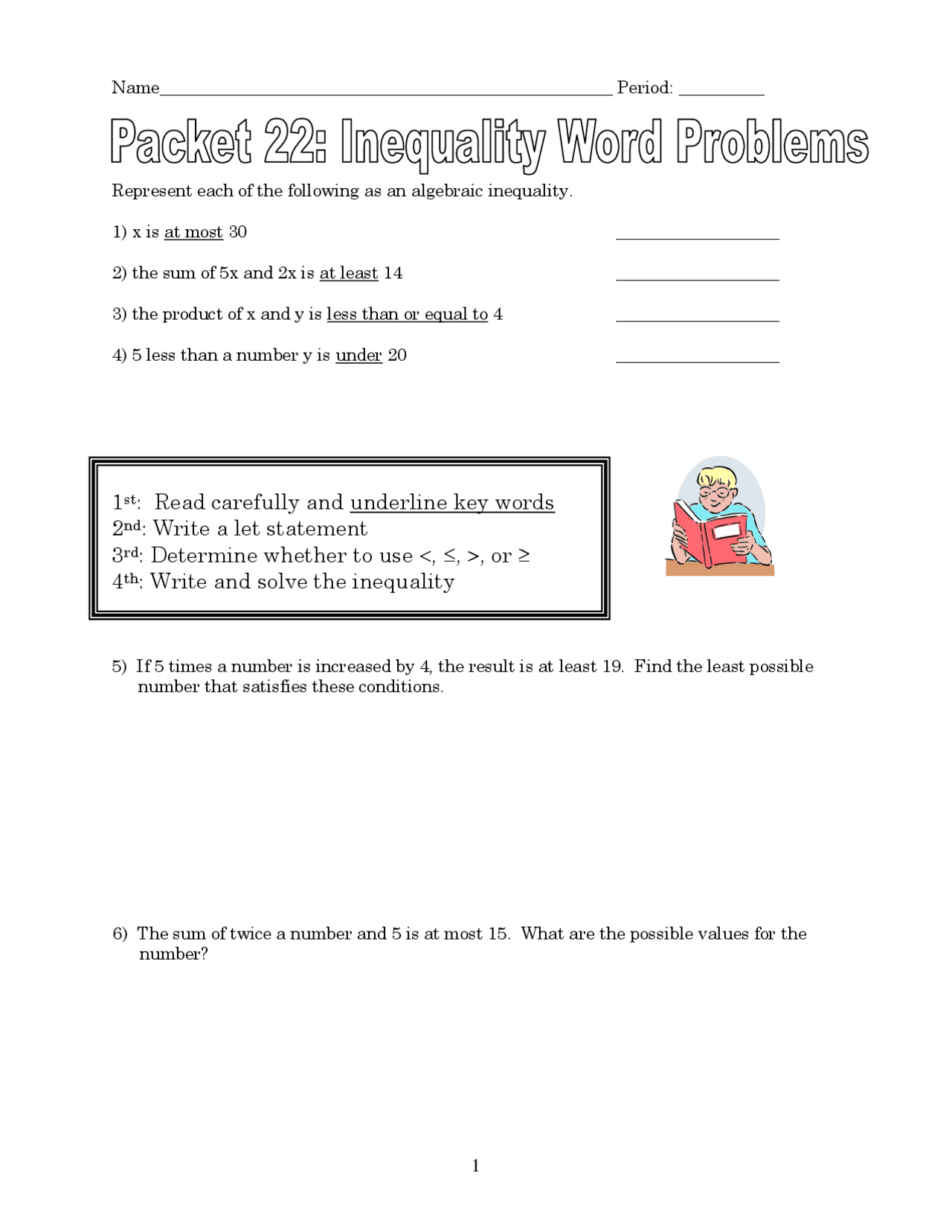 Inequalities Word Problems Slides Elementary Mathematics Docsity inequalities-word-problems-slides-elementary-mathematics-docsity