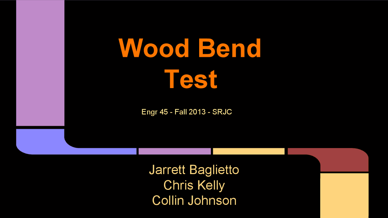 Wood Bend Test | Slides Geometry | Docsity