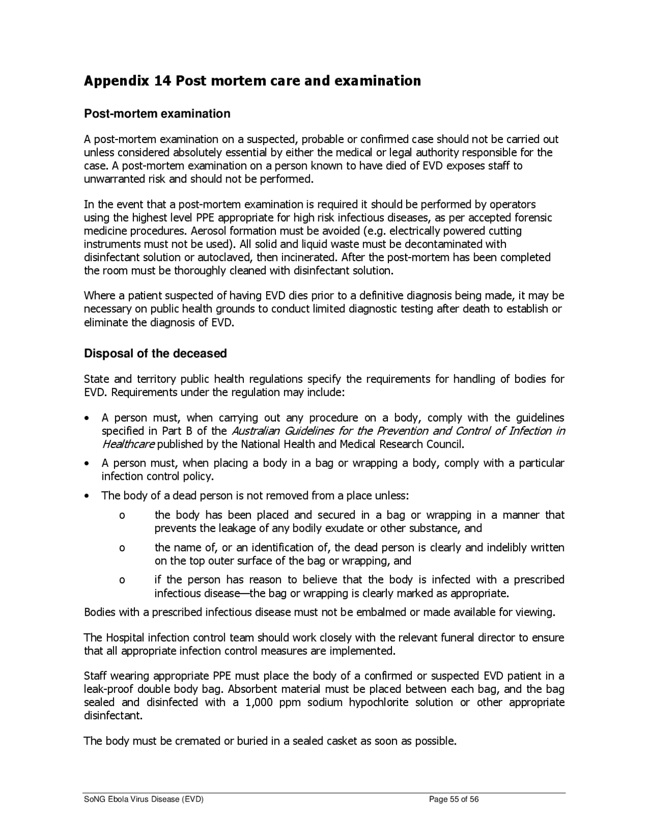 Appendix 14 Post mortem care and examination | Exams Public Health ...