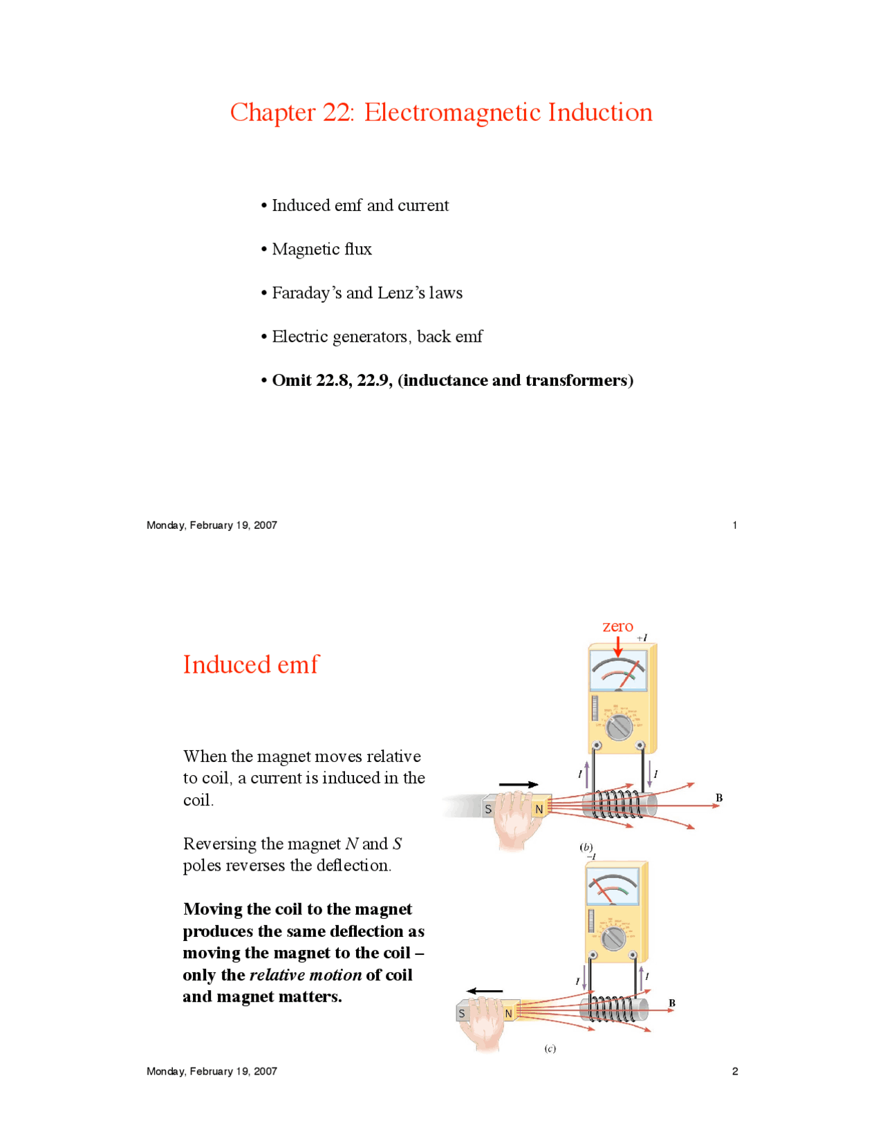 Electromagnetic Induction: Induced Emf, Magnetic Flux, and Faraday's ...