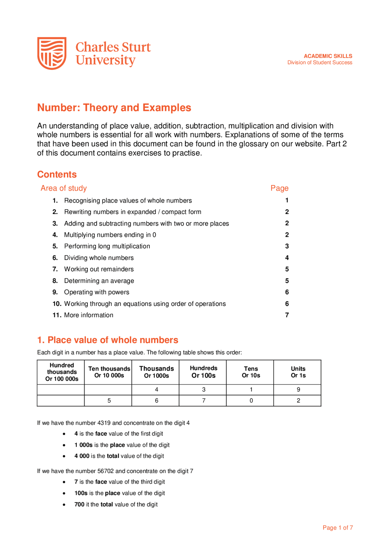 Numbers Theories And Examples Lecture Notes Elementary Mathematics Docsity