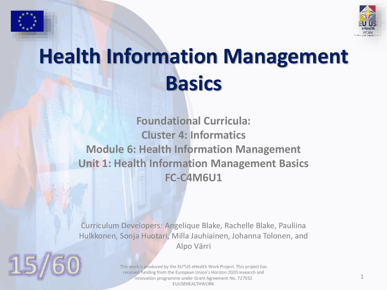 Health Information Management Basics FC-C4M6U1 | Schemes and Mind Maps Personal Health | Docsity