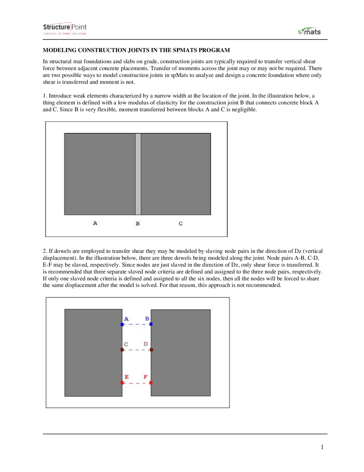SPMats Modeling Construction Joints Structural Foundations | Summaries ...